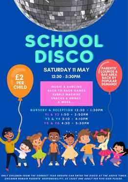 Fielding Primary School & Nursery - PTFA Reminder – School Disco – 11th May